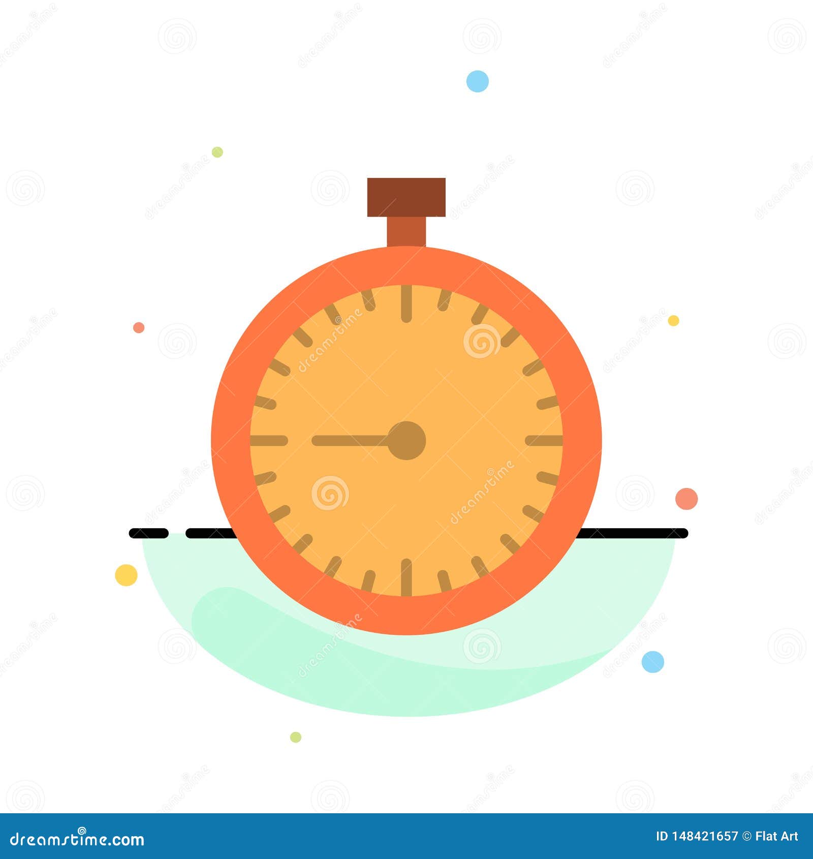 Stopwatch, Clock, Fast, Quick, Time, Timer, Watch Abstract Flat Color ...