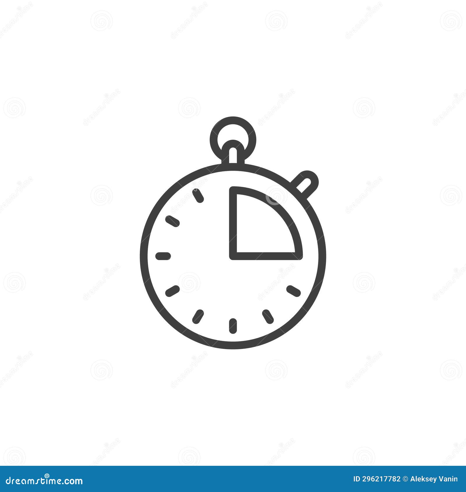 Stopwatch Countdown Line Icon Stock Vector - Illustration of countdown ...