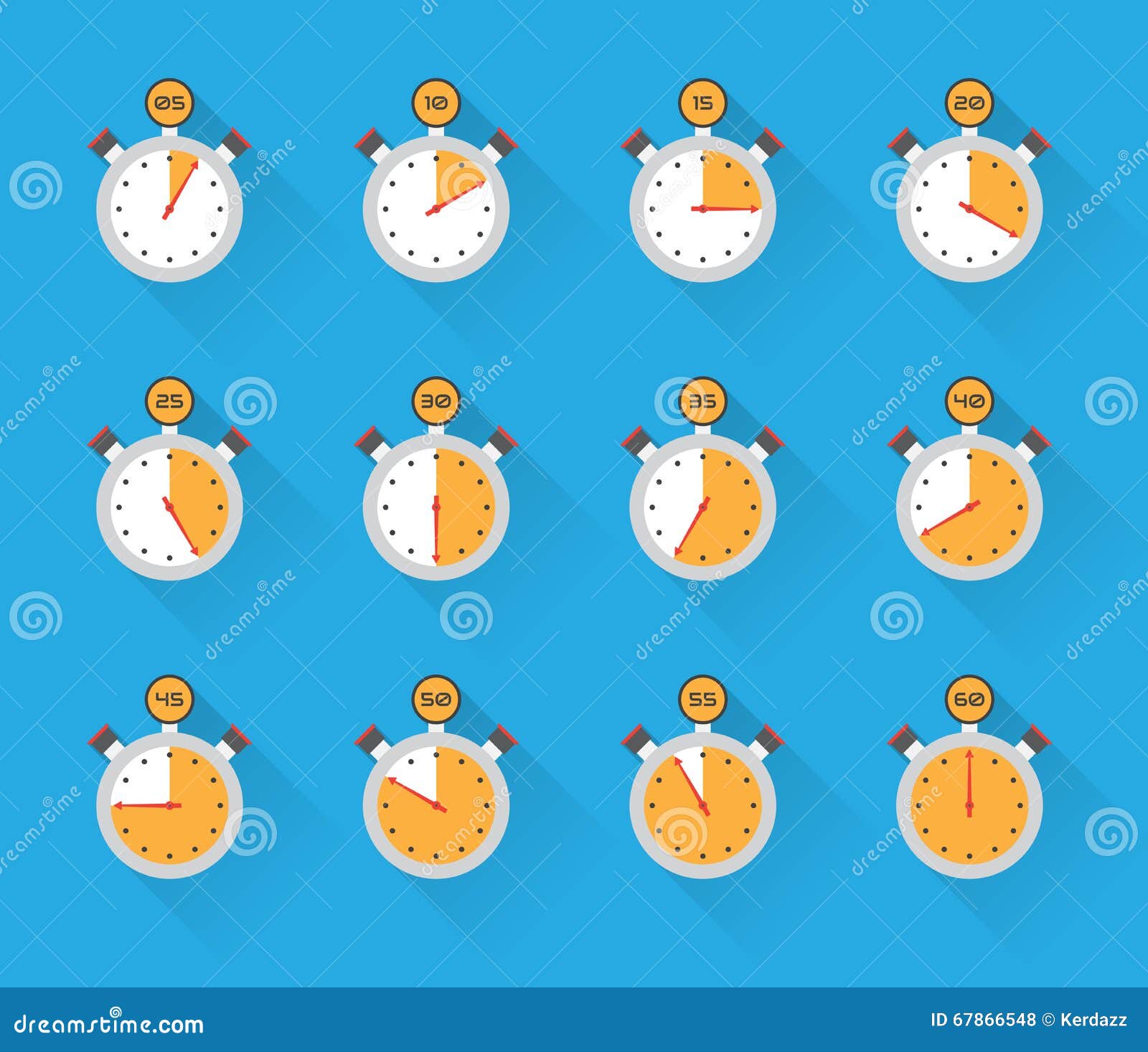 Stopwatch Counting time stock vector. Illustration of time - 67866548