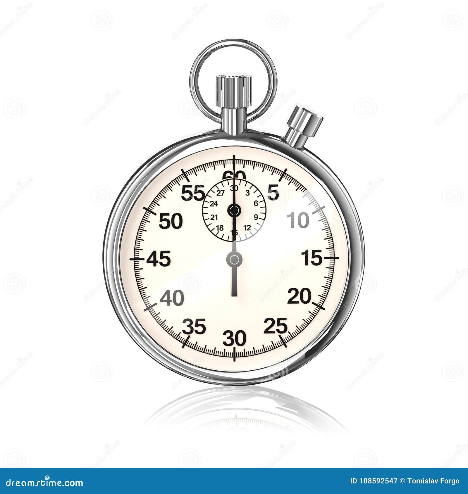 Stopwatch 3d illustation stock illustration. Illustration of object ...