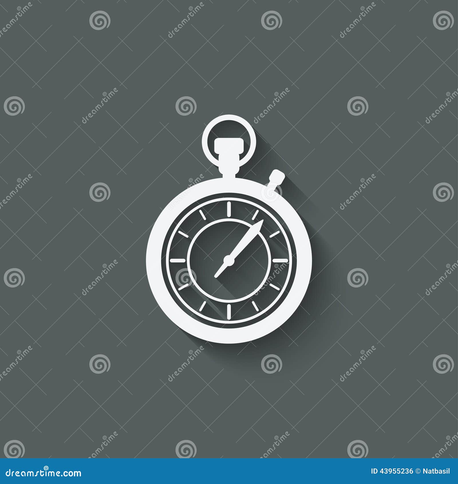 Stopwatch design element stock vector. Illustration of button - 43955236