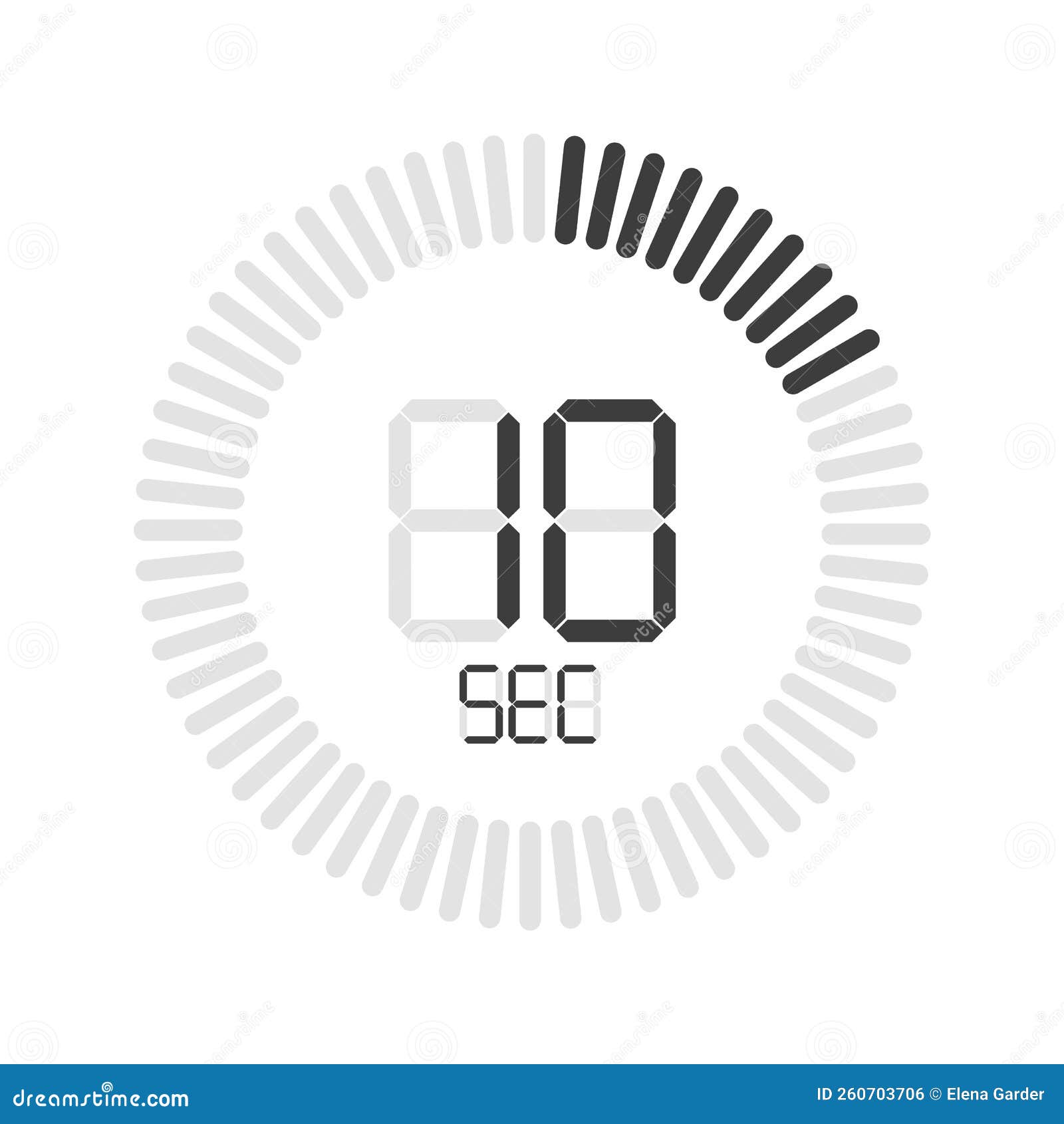 Stopwatch Digital Timer. Countdown Clock and Digital Numbers. Stock ...