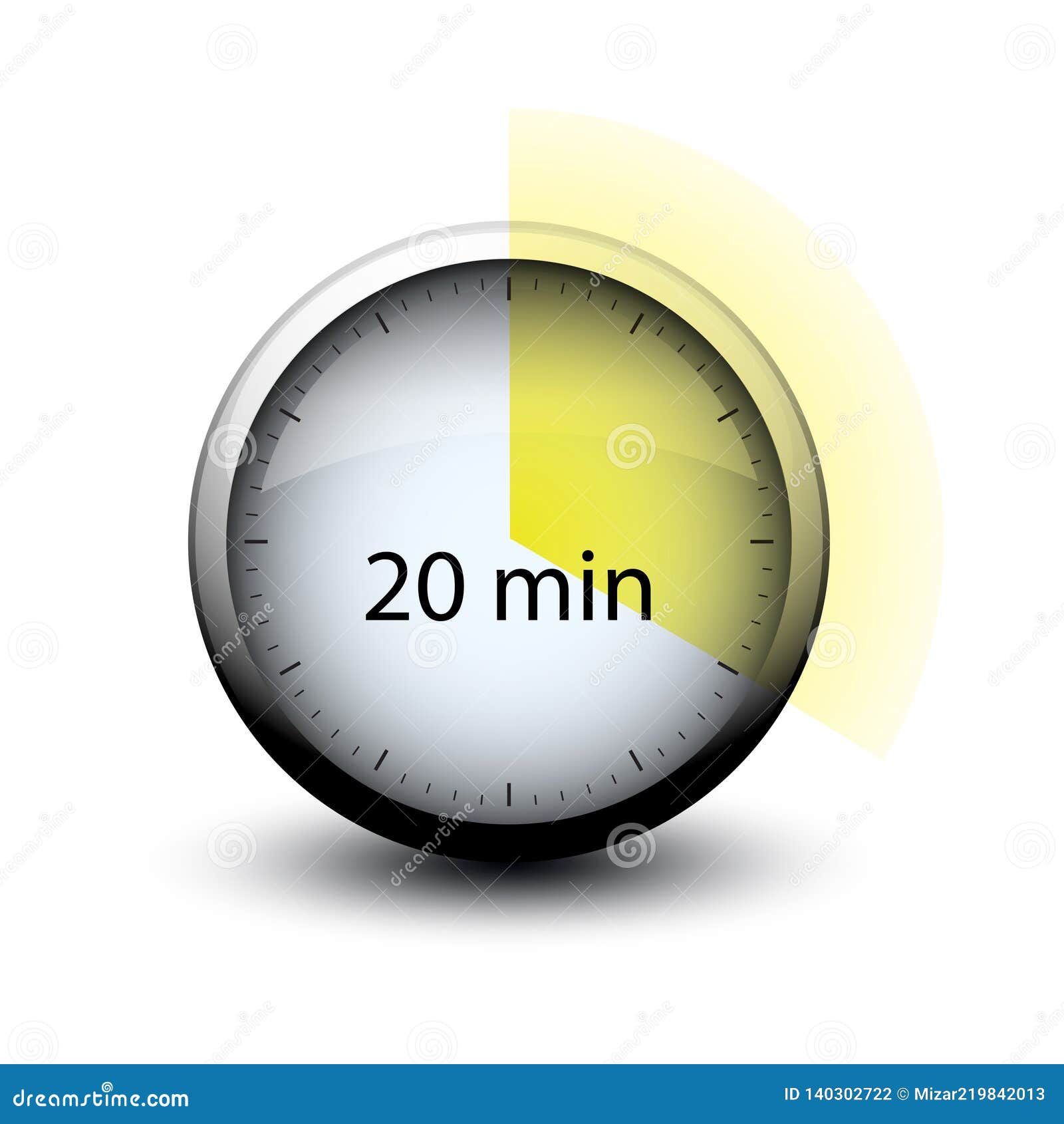 Stopwatch with Expiring Time 20 Minutes Web Icon Stock Vector ...