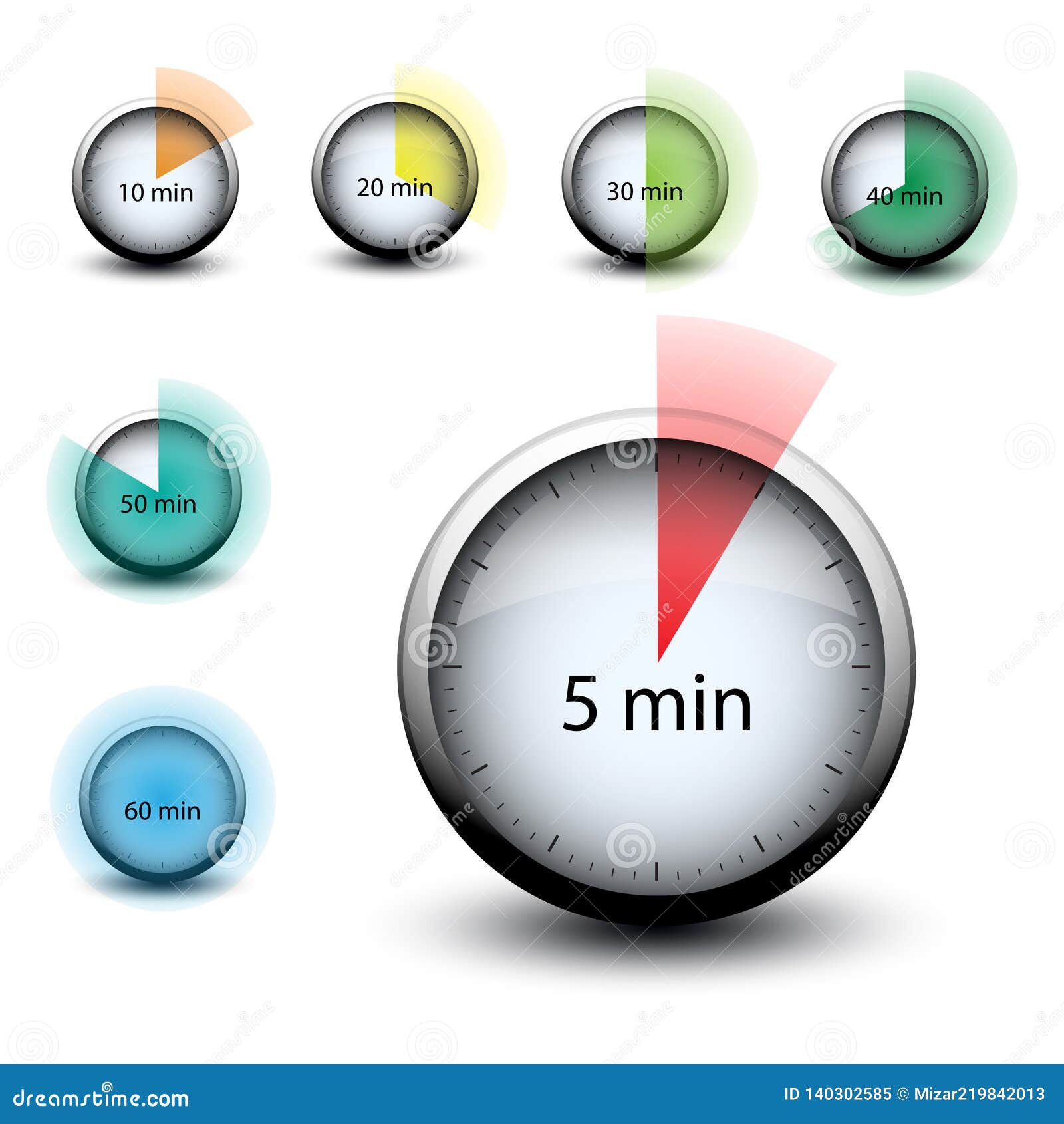 Stopwatch with Expiring Time N Minutes Web Icon Stock Vector ...