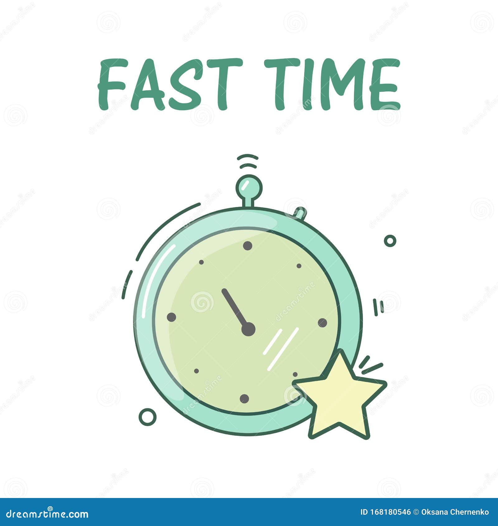 Stopwatch fast time stock vector. Illustration of deadline - 168180546