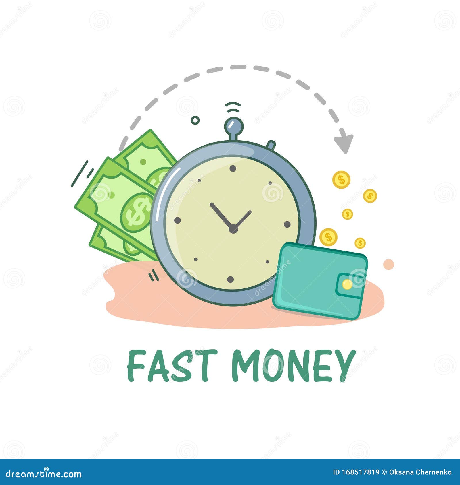 Stopwatch fast time stock vector. Illustration of mechanism - 168517819