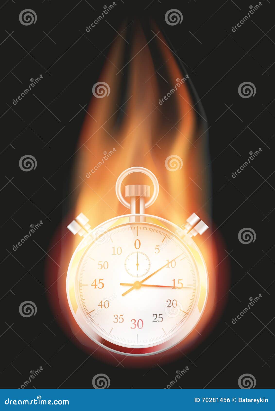 Flaming Stopwatch. Timer In Flames. Flaming Clock. Fire Burning Time ...
