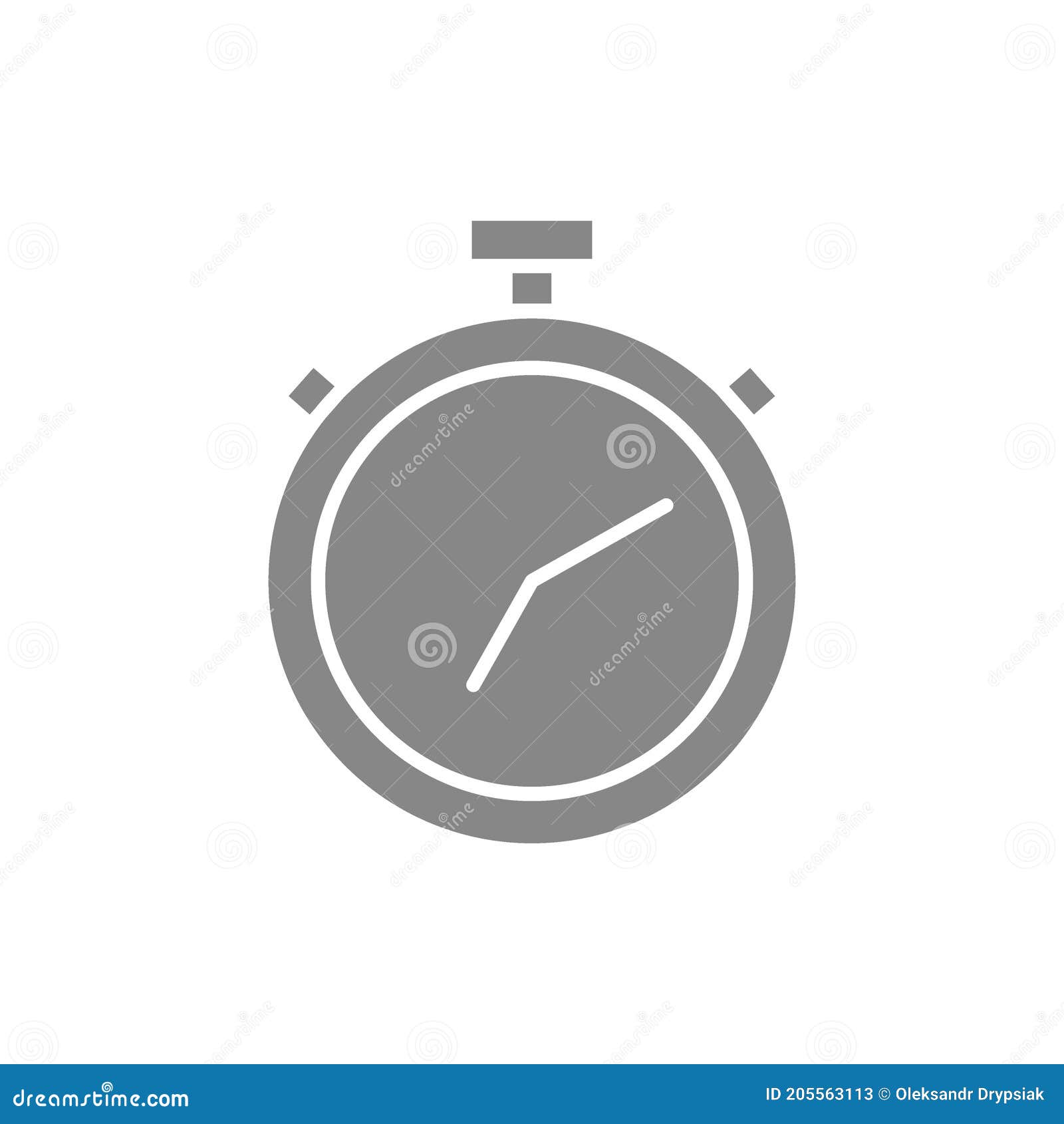 Stopwatch Gray Icon. Timer for Board Game Symbol Stock Vector ...