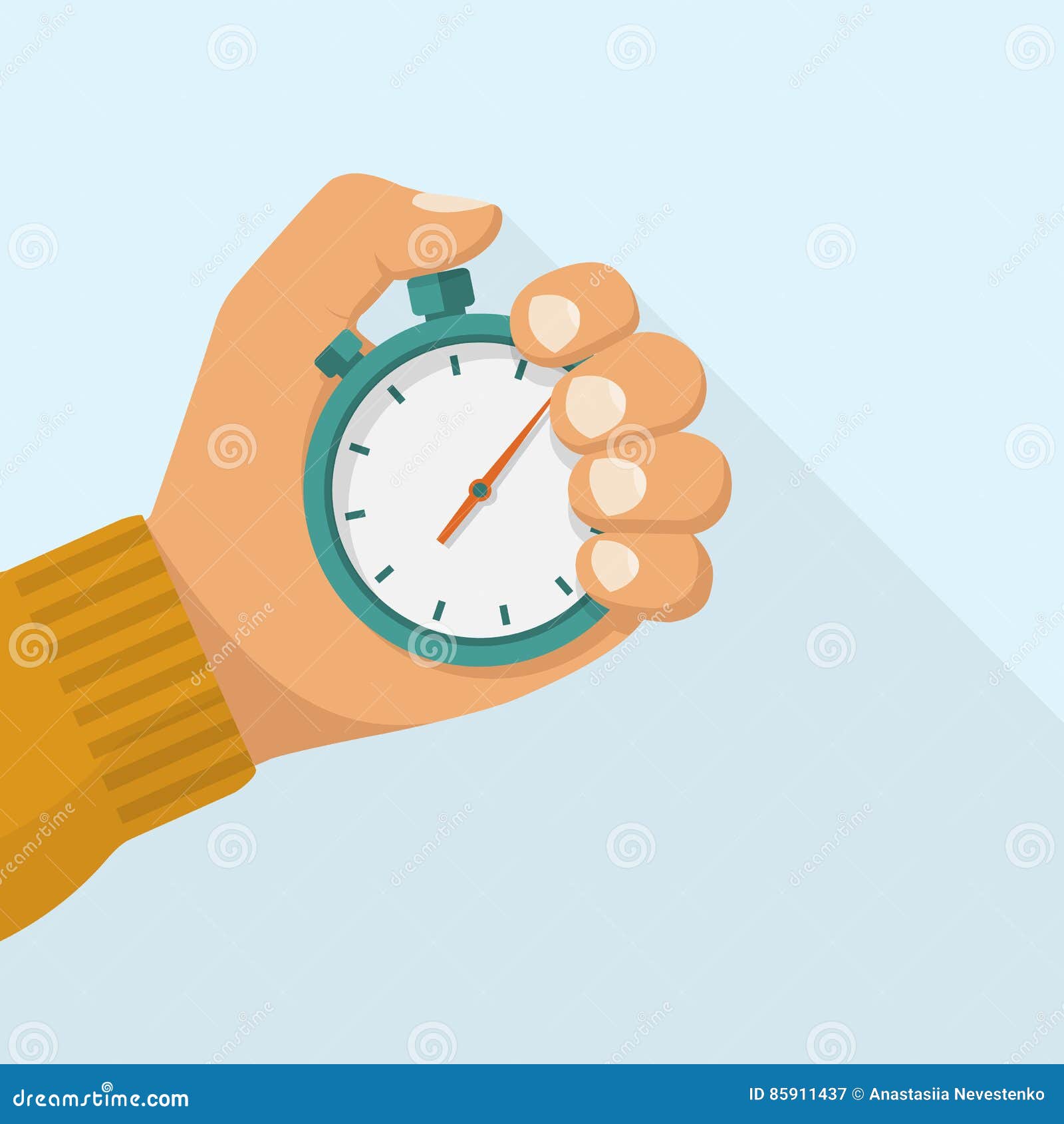 Stopwatch in hand icon. stock vector. Illustration of control - 85911437 Stopwatch in hand icon. stock vector. Illustration of control - 85911437