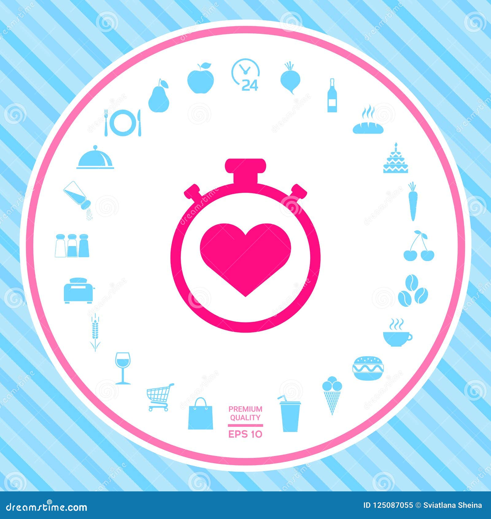 Stopwatch with Heart Symbol - Icon. Heart Timer Sign Stock Vector ... Stopwatch with Heart Symbol - Icon. Heart Timer Sign Stock Vector ...