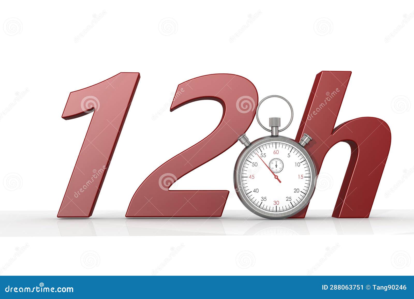 Stopwatch with 12 Hours Time Limit Isolated Stock Illustration ...