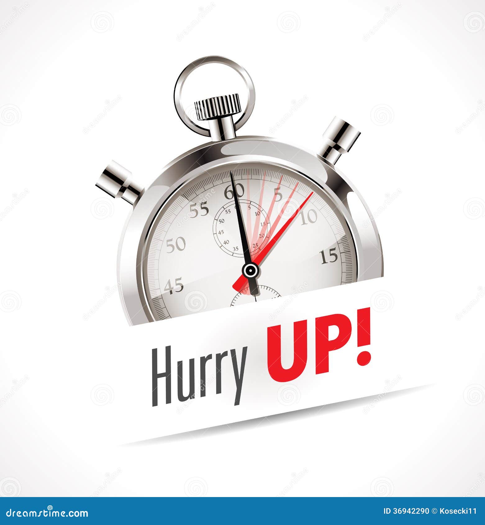 Stopwatch - Hurry UP stock illustration. Illustration of mechanism ...