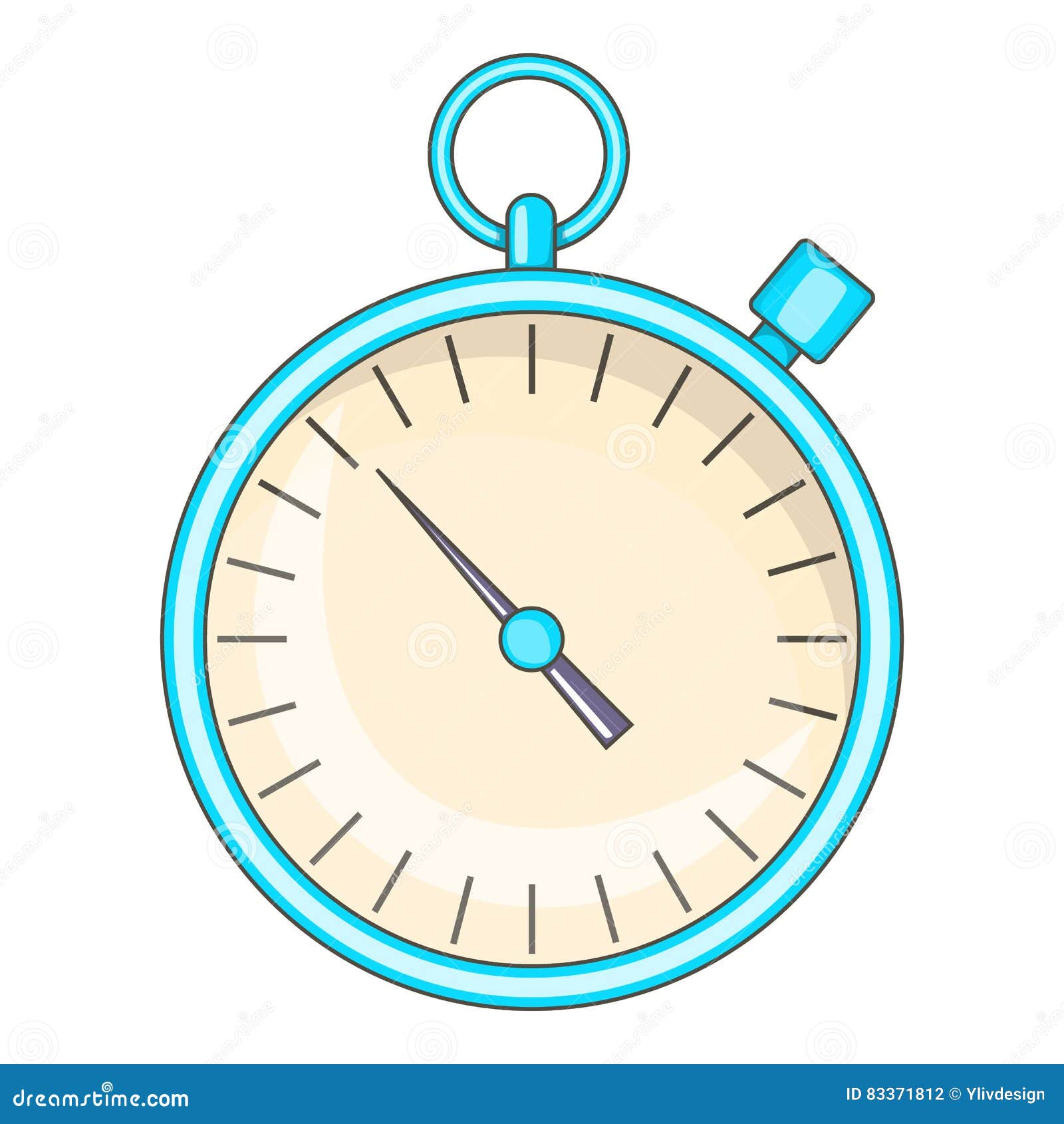 Stopwatch Icon, Cartoon Style Stock Vector - Illustration of measure ...