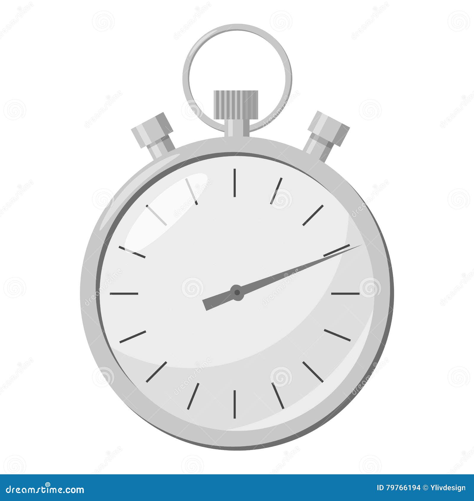 Stopwatch Icon, Gray Monochrome Style Stock Vector - Illustration of ...
