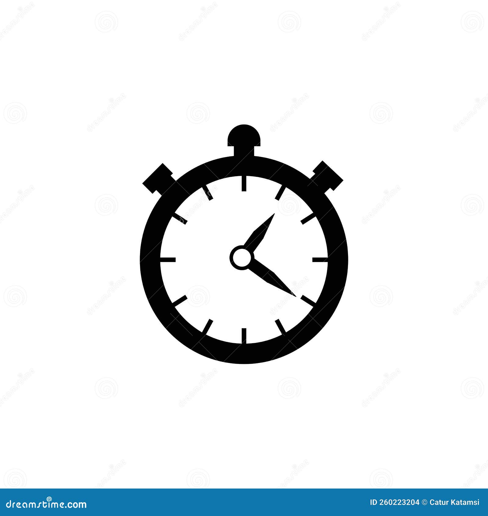 Stopwatch icon logo vector stock illustration. Illustration of time ...