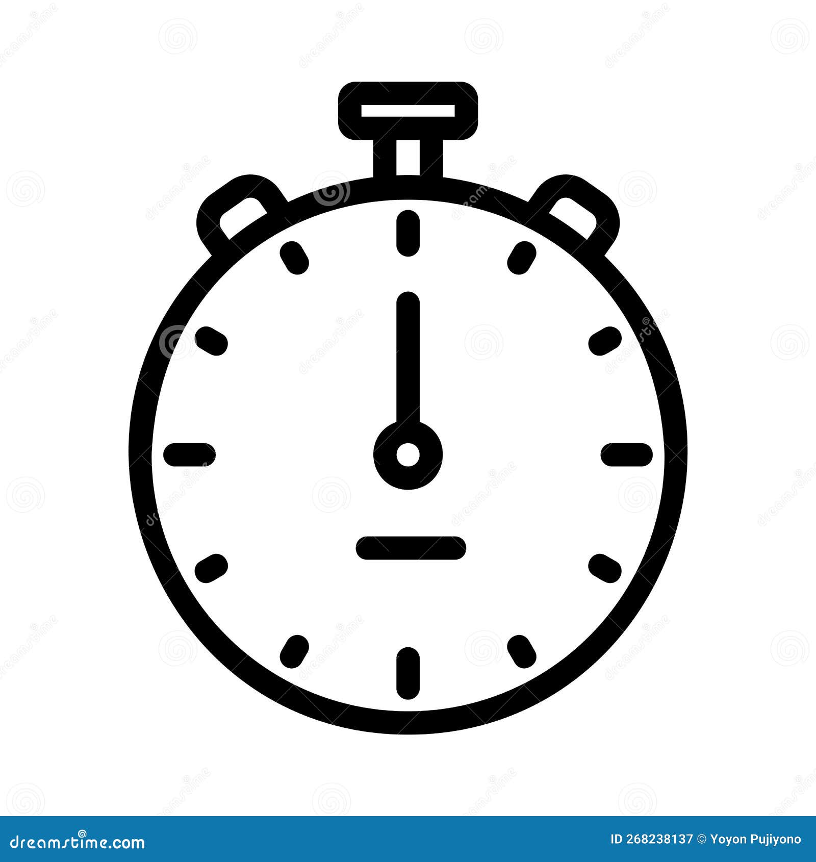 Stopwatch Icon for Measuring Time or Timer Stock Vector - Illustration ...