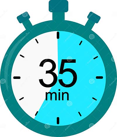 Stopwatch Icon. 35 Minutes. Timer Stock Vector - Illustration of ...