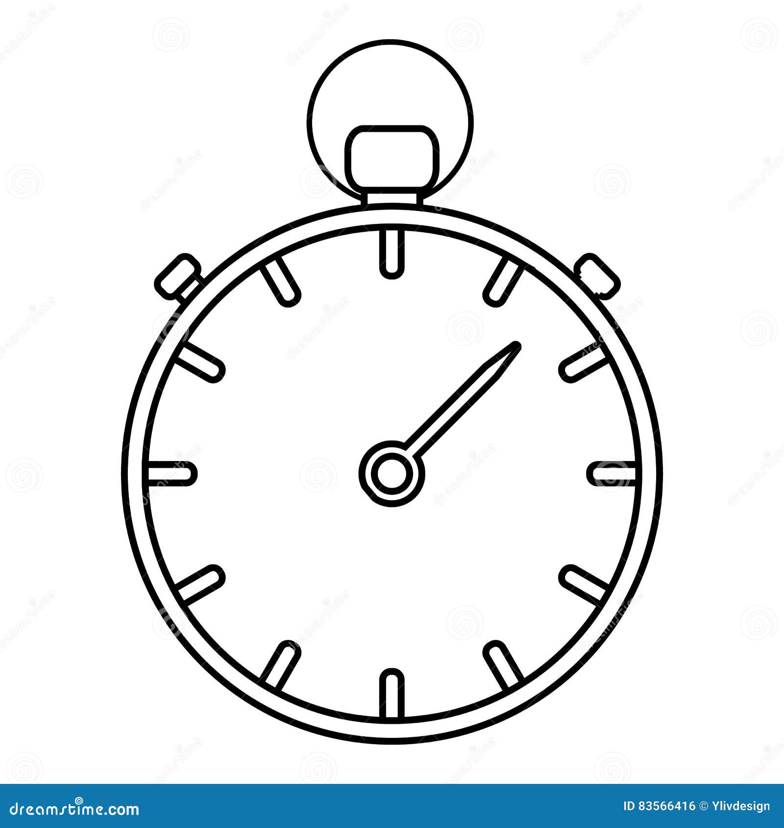 Stopwatch Icon, Outline Style Stock Vector - Illustration of precision ...