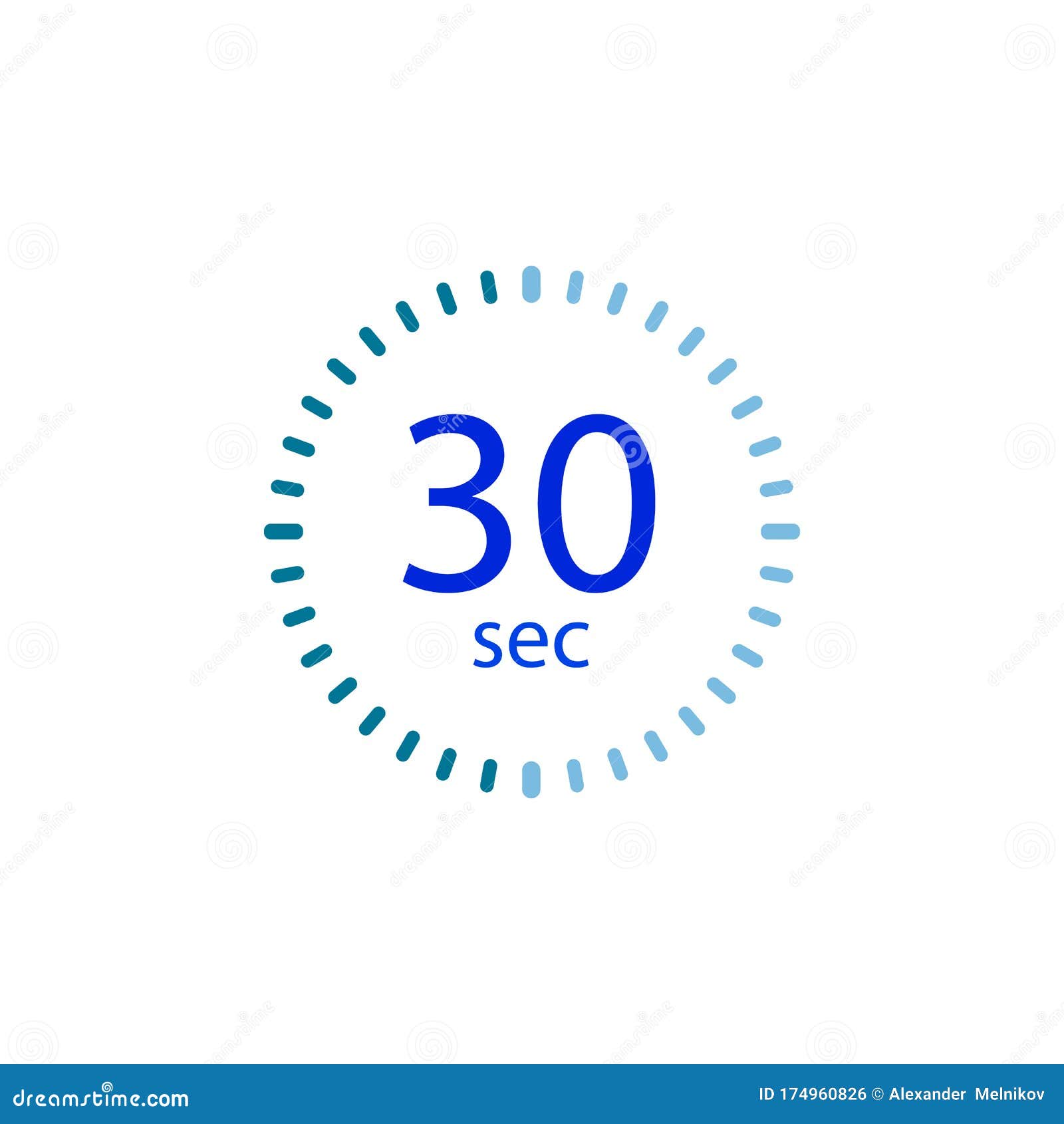 Stopwatch Icon for 30 Seconds. Vector Illustration Eps 10 Stock ...
