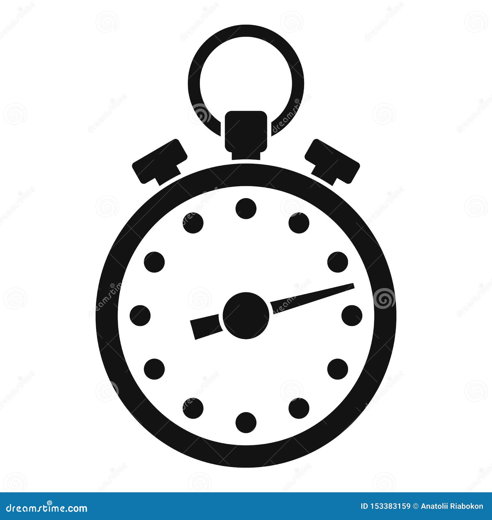 Stopwatch Icon, Simple Style Stock Vector - Illustration of button ...