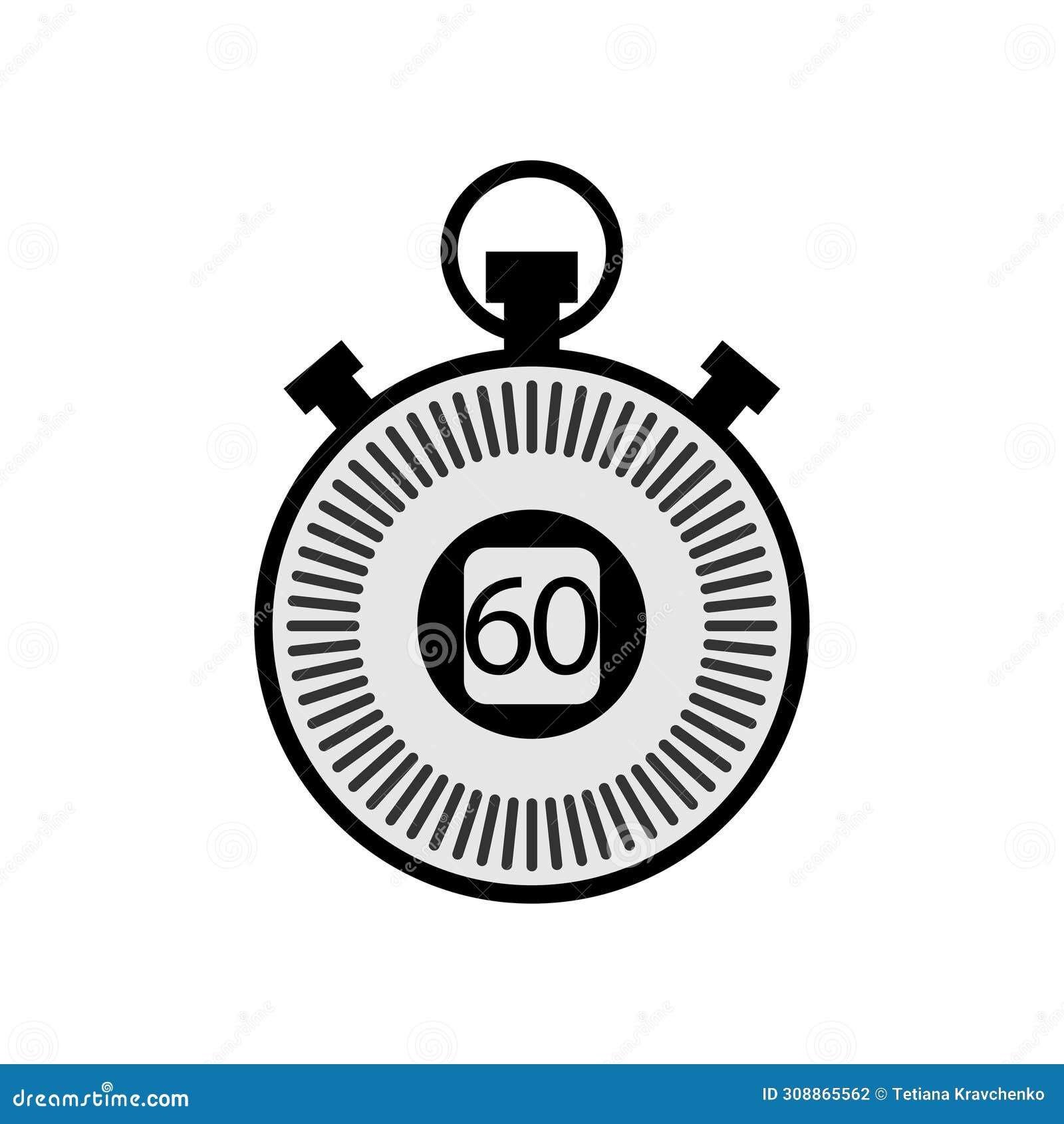 Stopwatch Icon. Sixty Seconds Timer. Vector Illustration. EPS 10 Stock ...