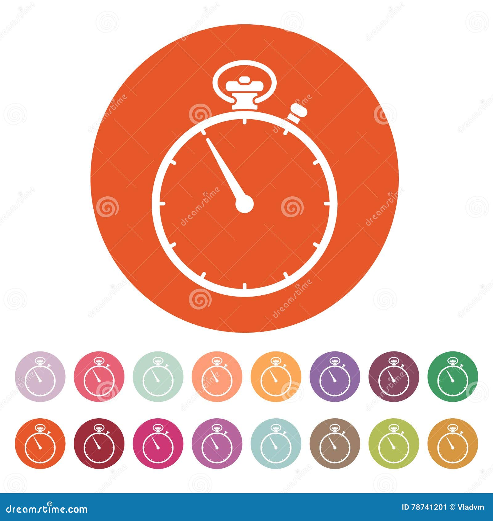 The Stopwatch Icon. Stopwatch Symbol. Flat. Vector Stock Vector ...