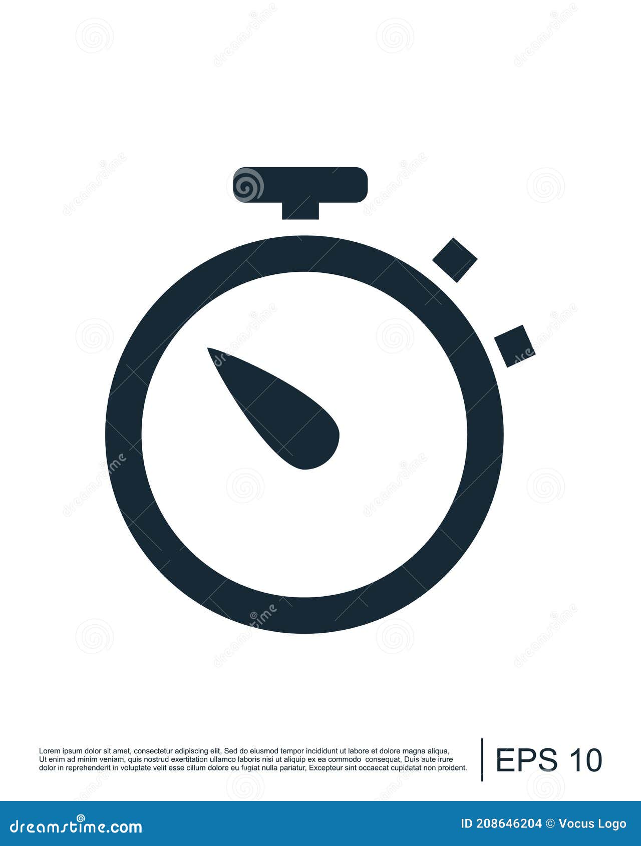 Stopwatch Icon Vector Logo Template Stock Vector - Illustration of logo ...