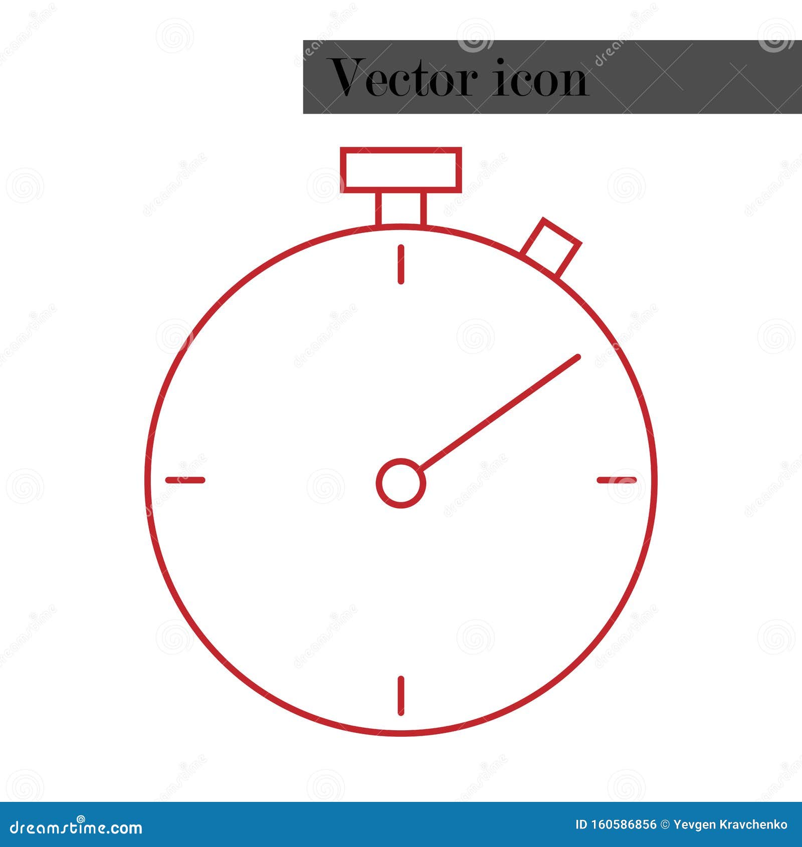 Stopwatch Icon. Vector of a Round Stopwatch with Arrows Stock ...