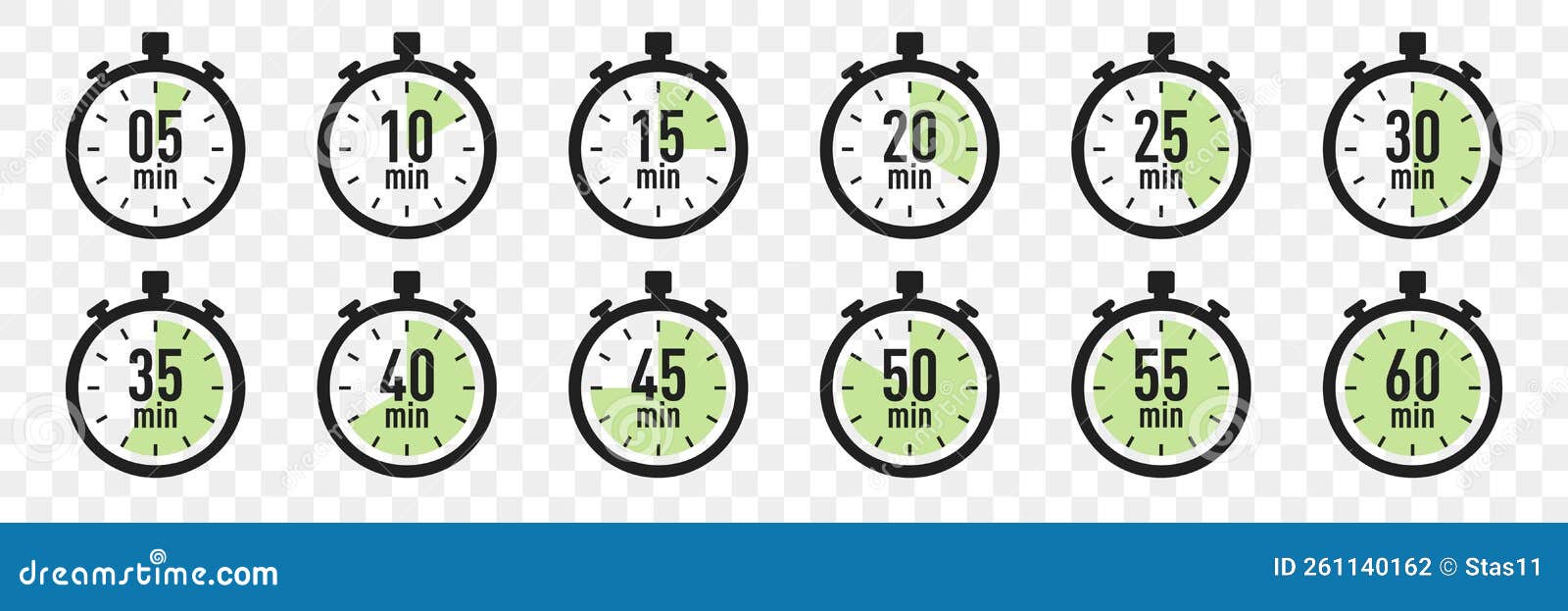 Stopwatch Icons With Pointer Arrow. Colorful Chronometer, Time Counter With Dial. Countdown Time ...