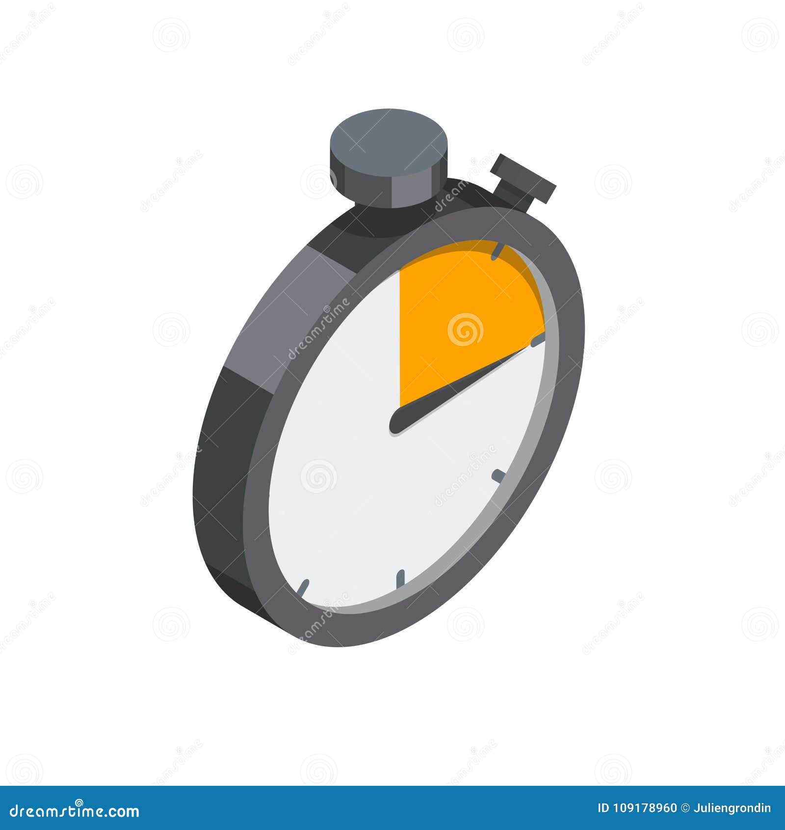 Stopwatch Isometric Illustration Stock Vector - Illustration of speed ...