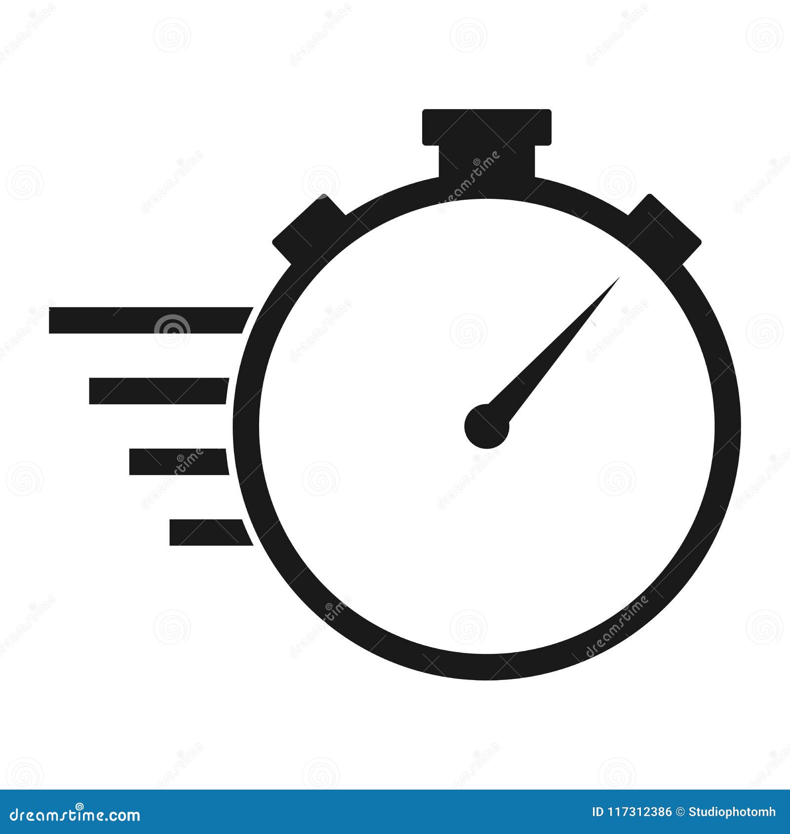 Stopwatch Line Vector Icon. Fast Time Delivery Stock Vector ...