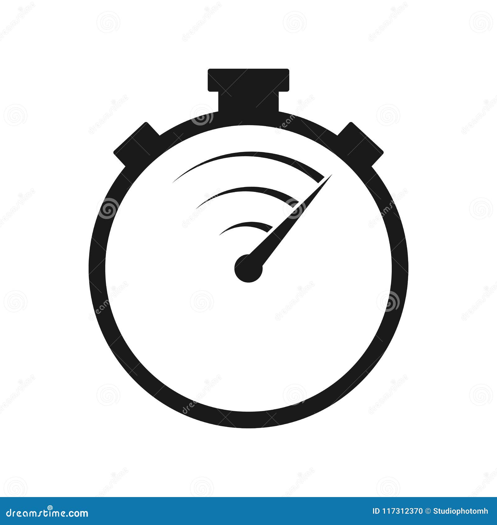 Stopwatch Line Vector Icon. Fast Time Delivery Stock Vector ...