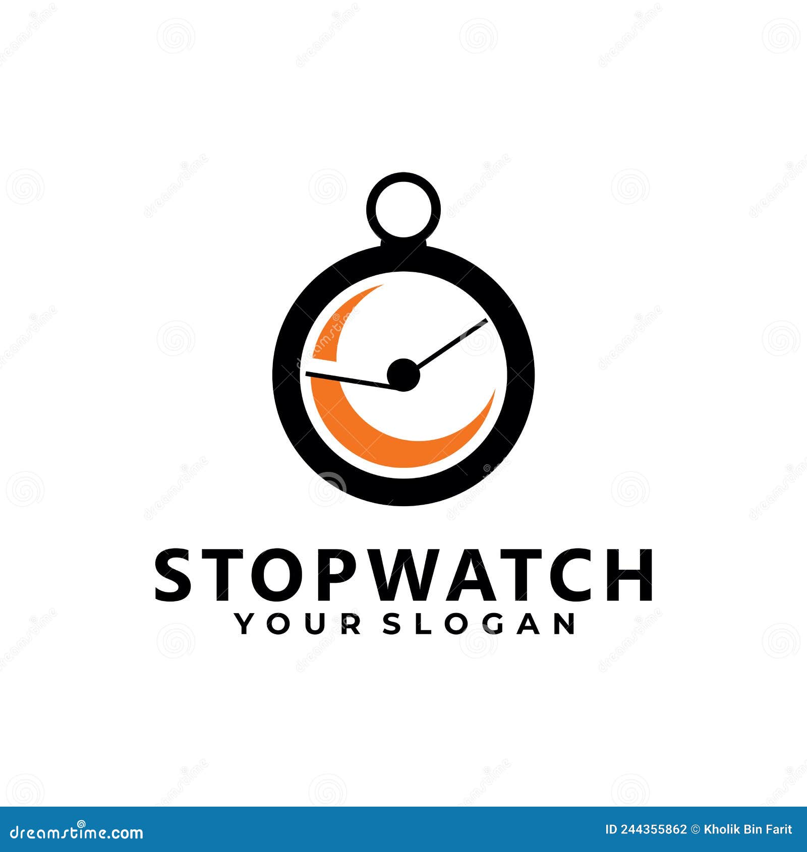 Stopwatch Logo Vector Design Isolated Stock Vector - Illustration of ...
