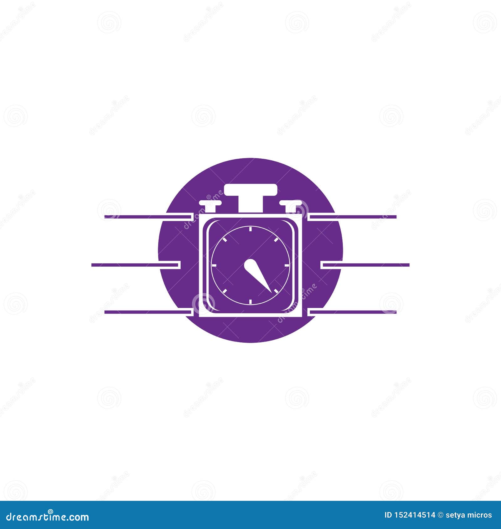 Stopwatch Logo Template Icon Stock Vector - Illustration of chronometer ...