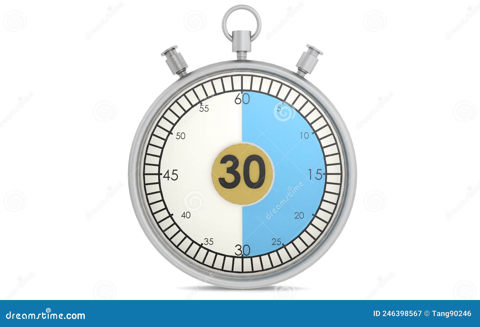 Stopwatch with 30 min left stock illustration. Illustration of digital ...