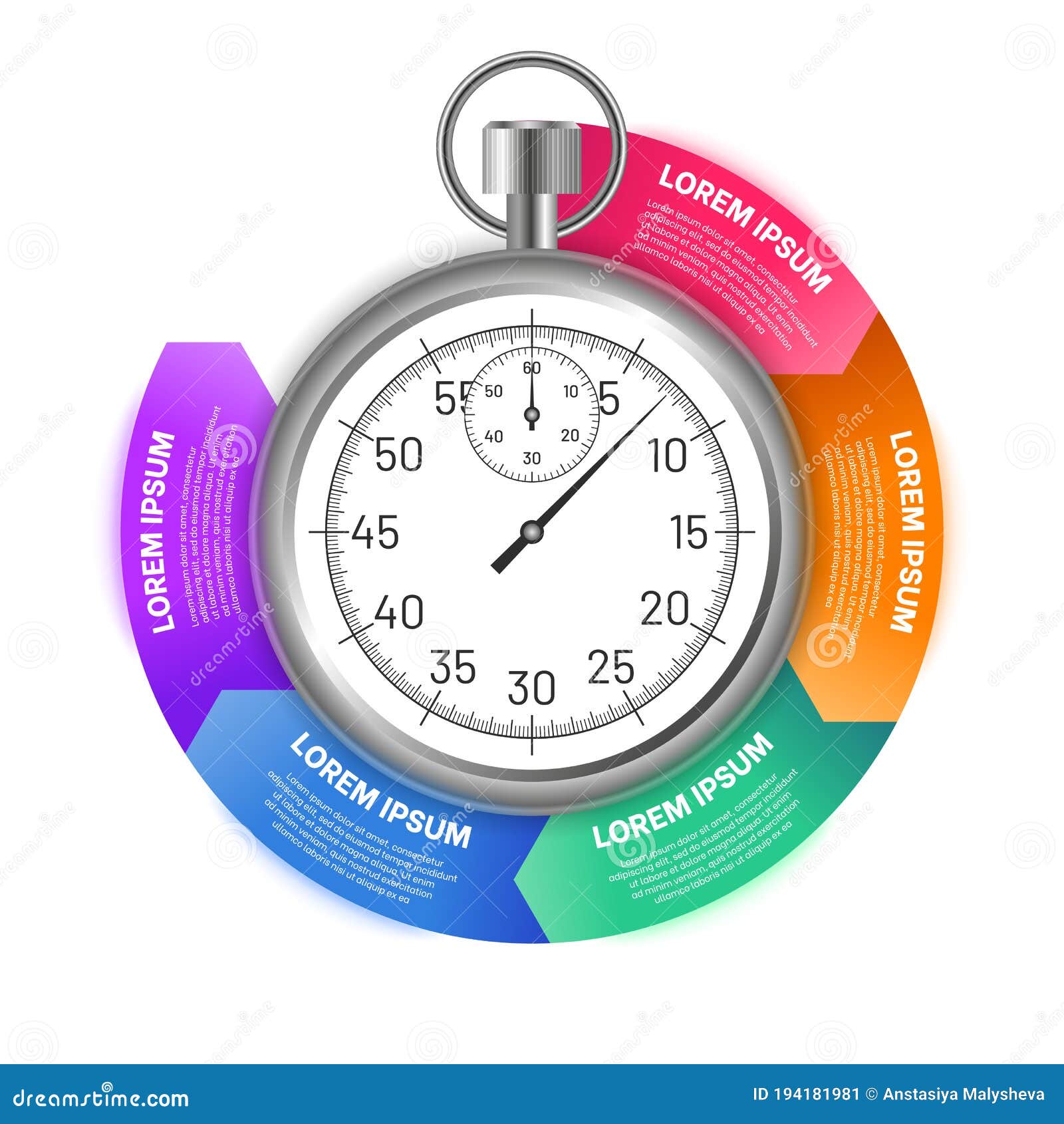 Stopwatch with Options of Circular Shape Stock Vector - Illustration of ...