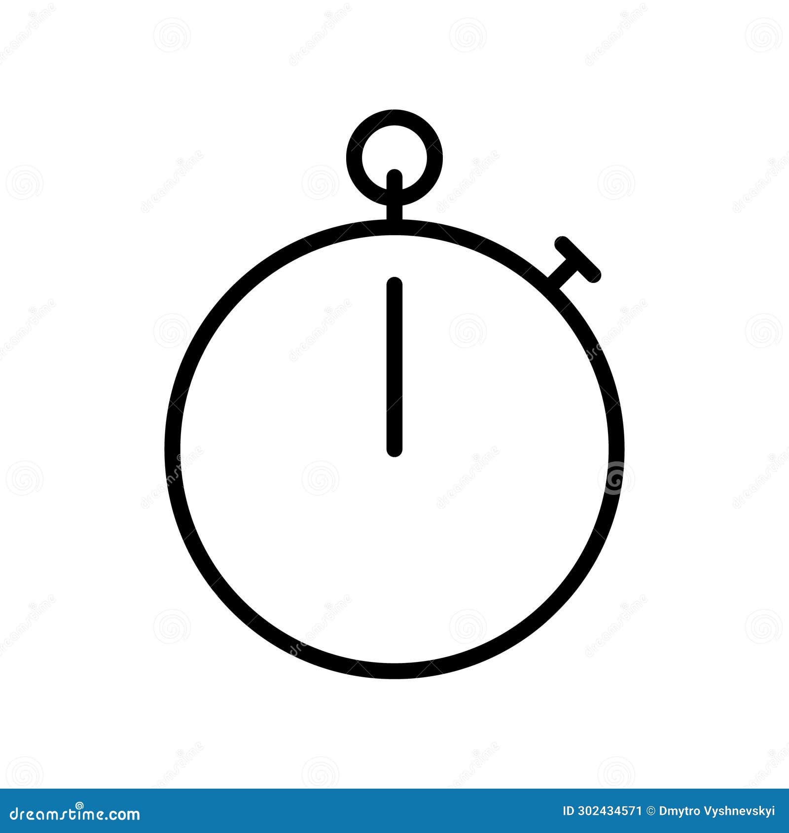 Stopwatch Outline Vector Icon Stock Vector - Illustration of object ...