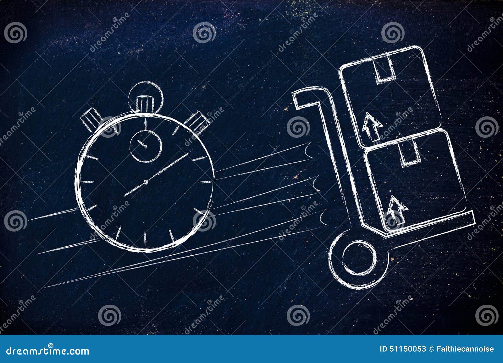 Stopwatch and Parcels, Concept of Fast Delivery Stock Image - Image of ...