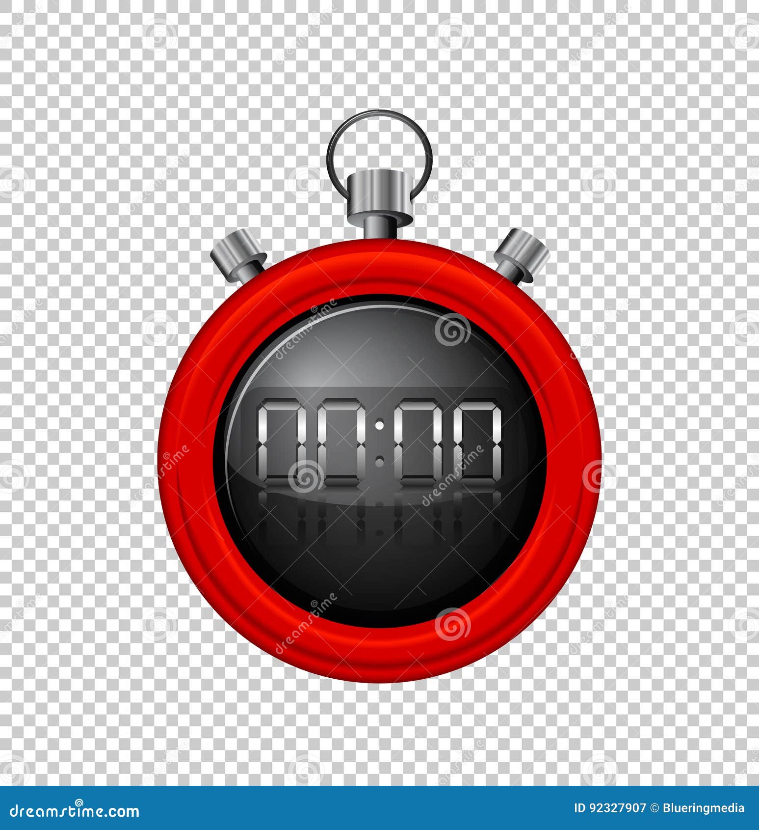 Stopwatch with red border stock vector. Illustration of watch - 92327907