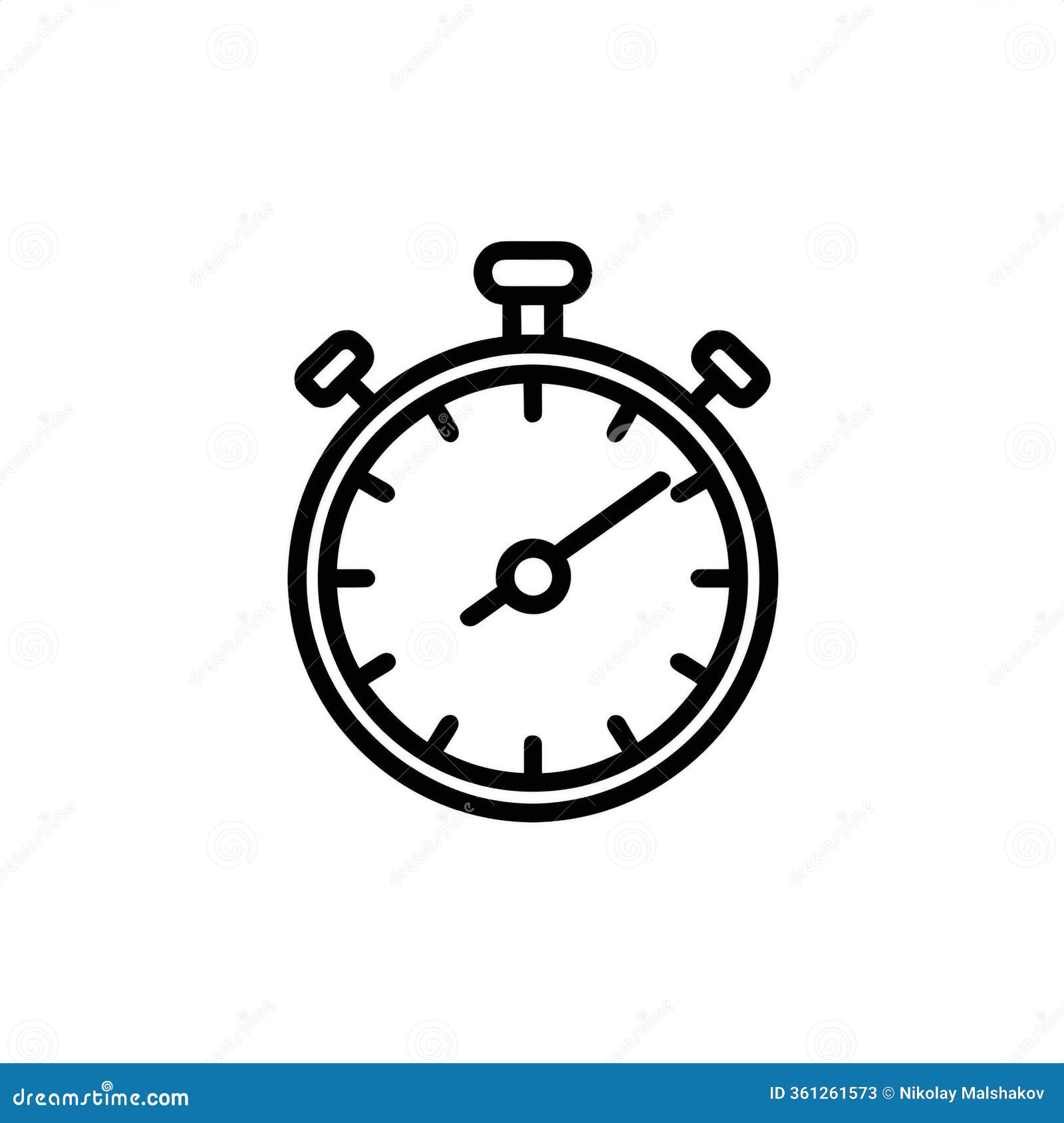 Stopwatch is Showing Time Passing by, Simple Stopwatch Icon is Counting ...