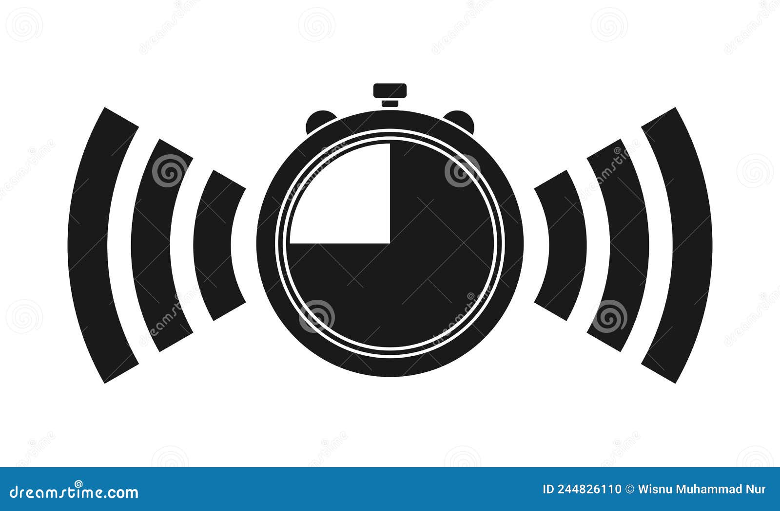 Stopwatch with Signal Indicator Vector Design Stock Vector ...