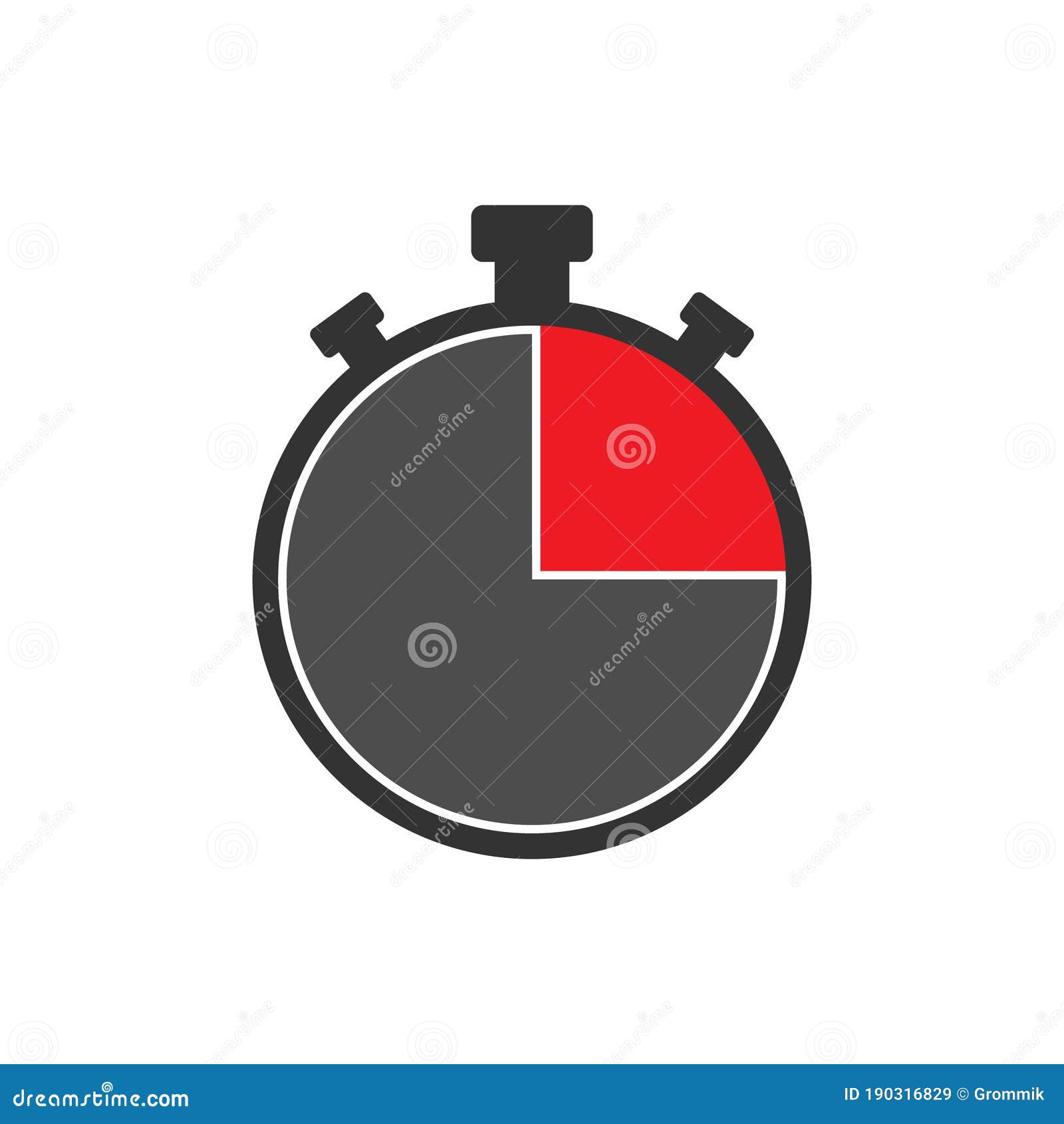 Stopwatch. Simple Vector Icon on White Background for Logo, Sticker or ...