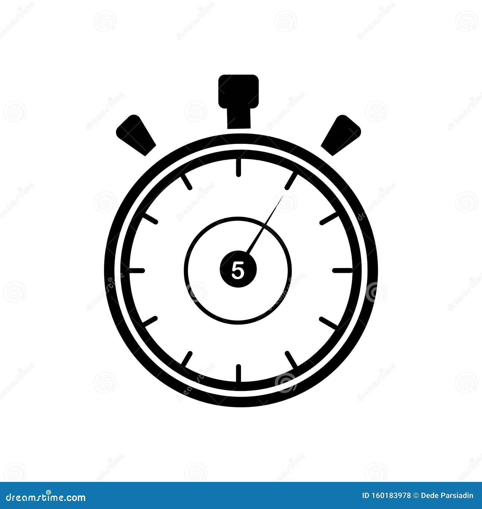 Stopwatch / Stop Watch Timer Logo Icon Vector Illustration Design ...