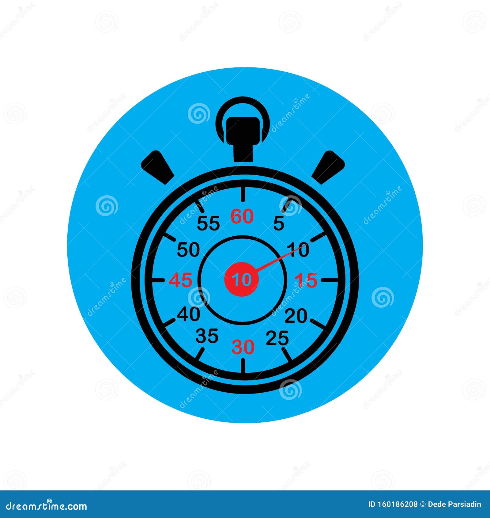 Stopwatch / Stop Watch Timer Logo Icon Vector Illustration Design ...
