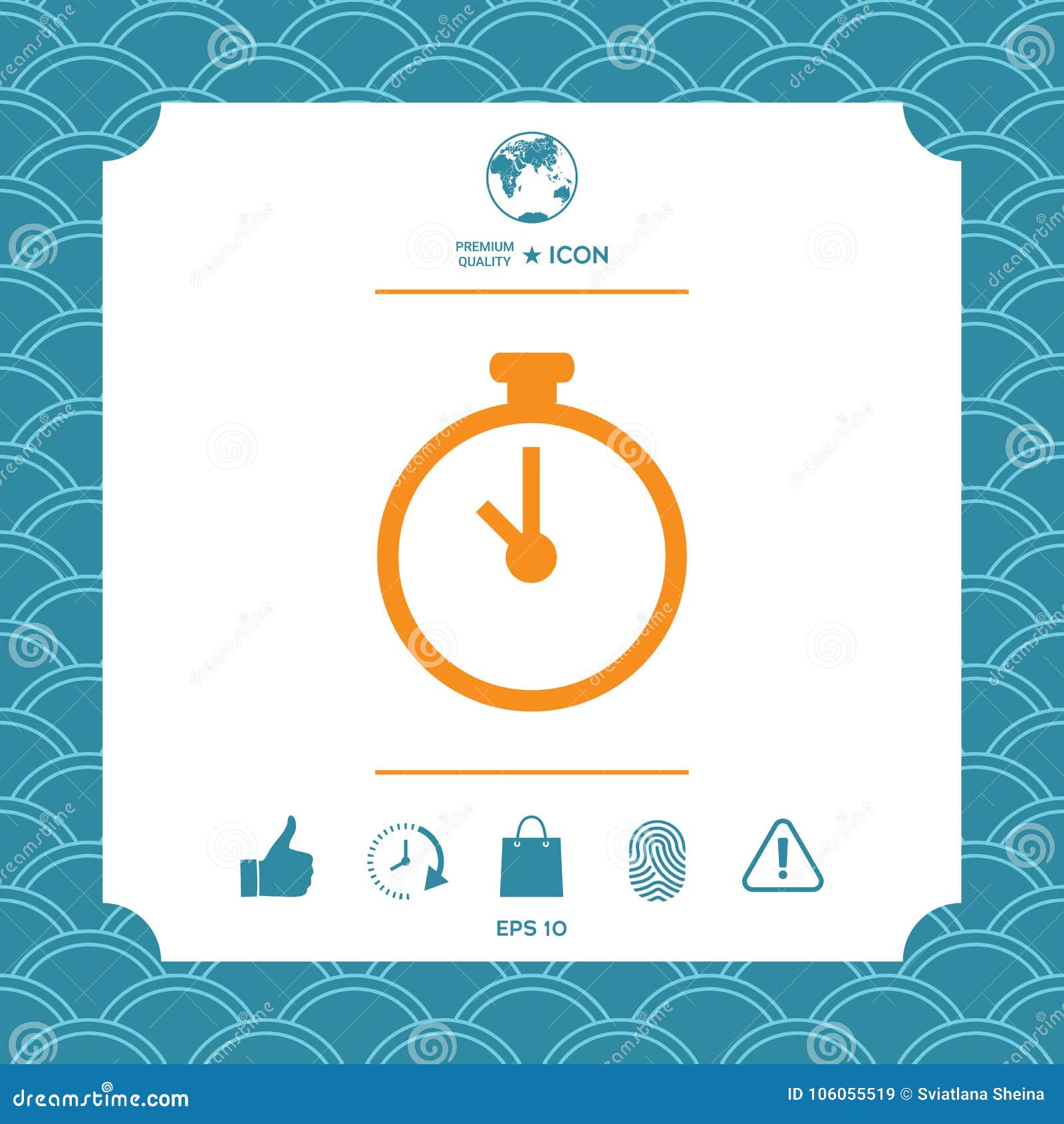 Stopwatch symbol icon stock vector. Illustration of elements - 106055519