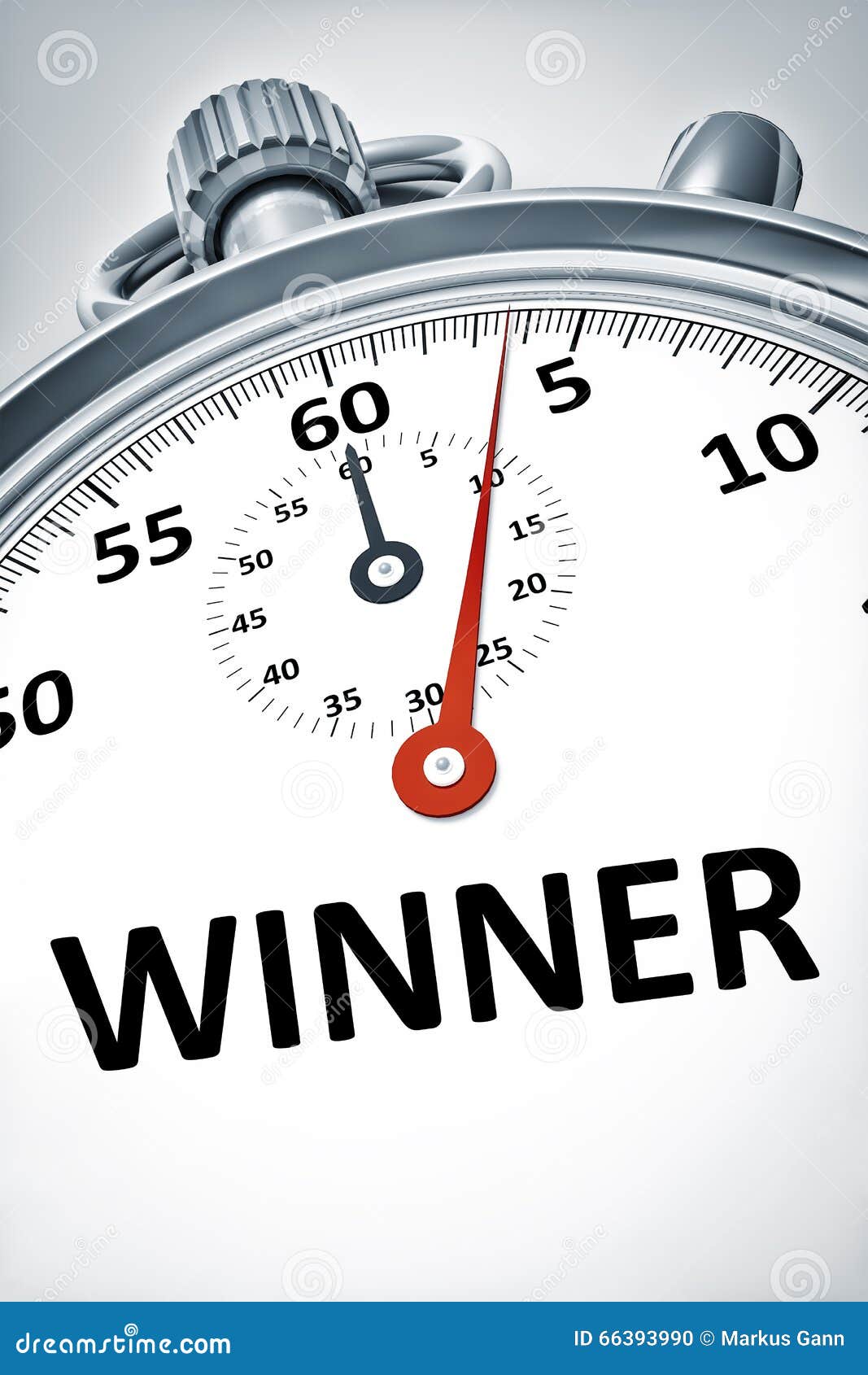 Stopwatch with text winner stock illustration. Illustration of time ...