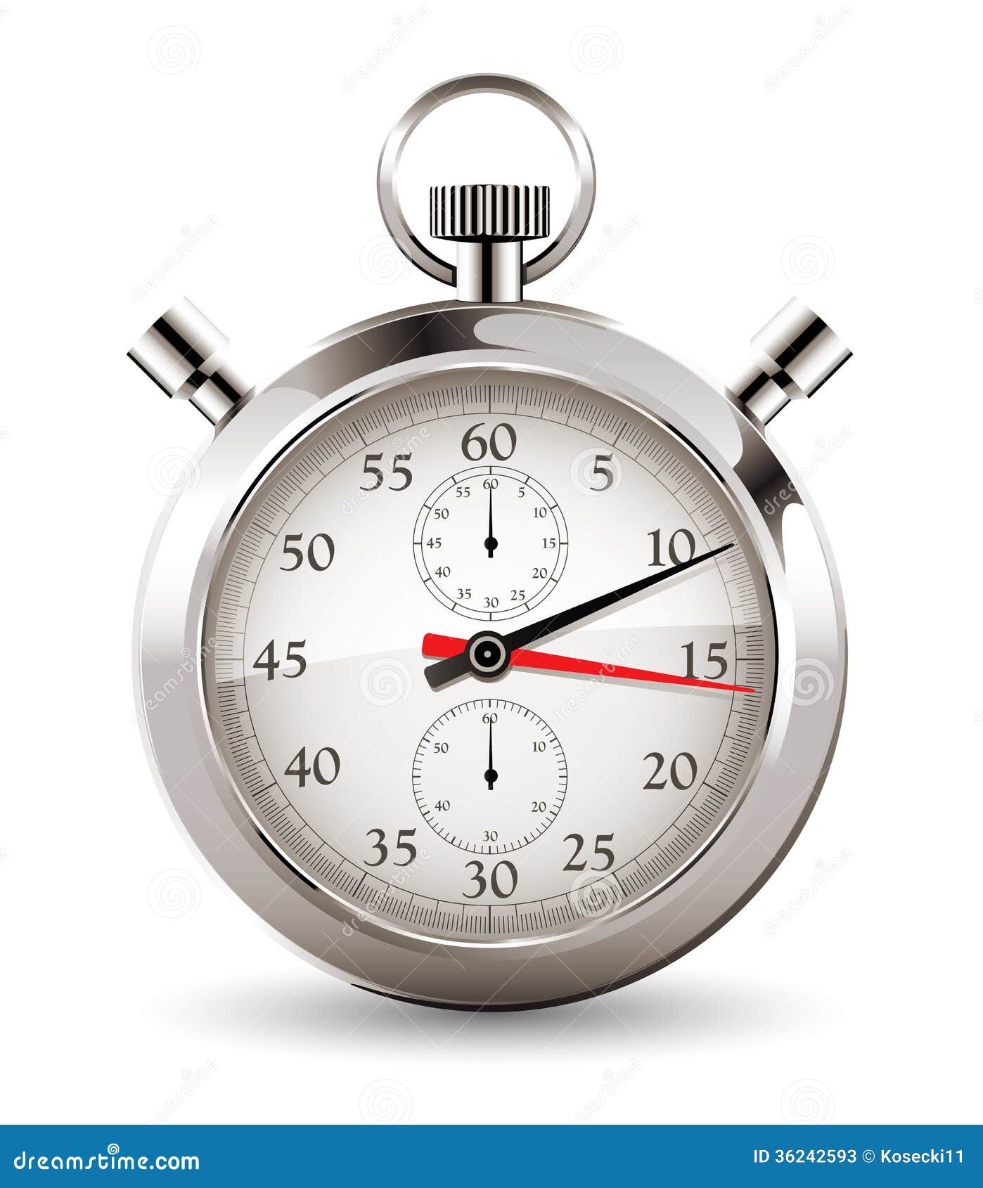 Stopwatch With Time Pie Chart. Countdown Timer, Timing Measurement ...