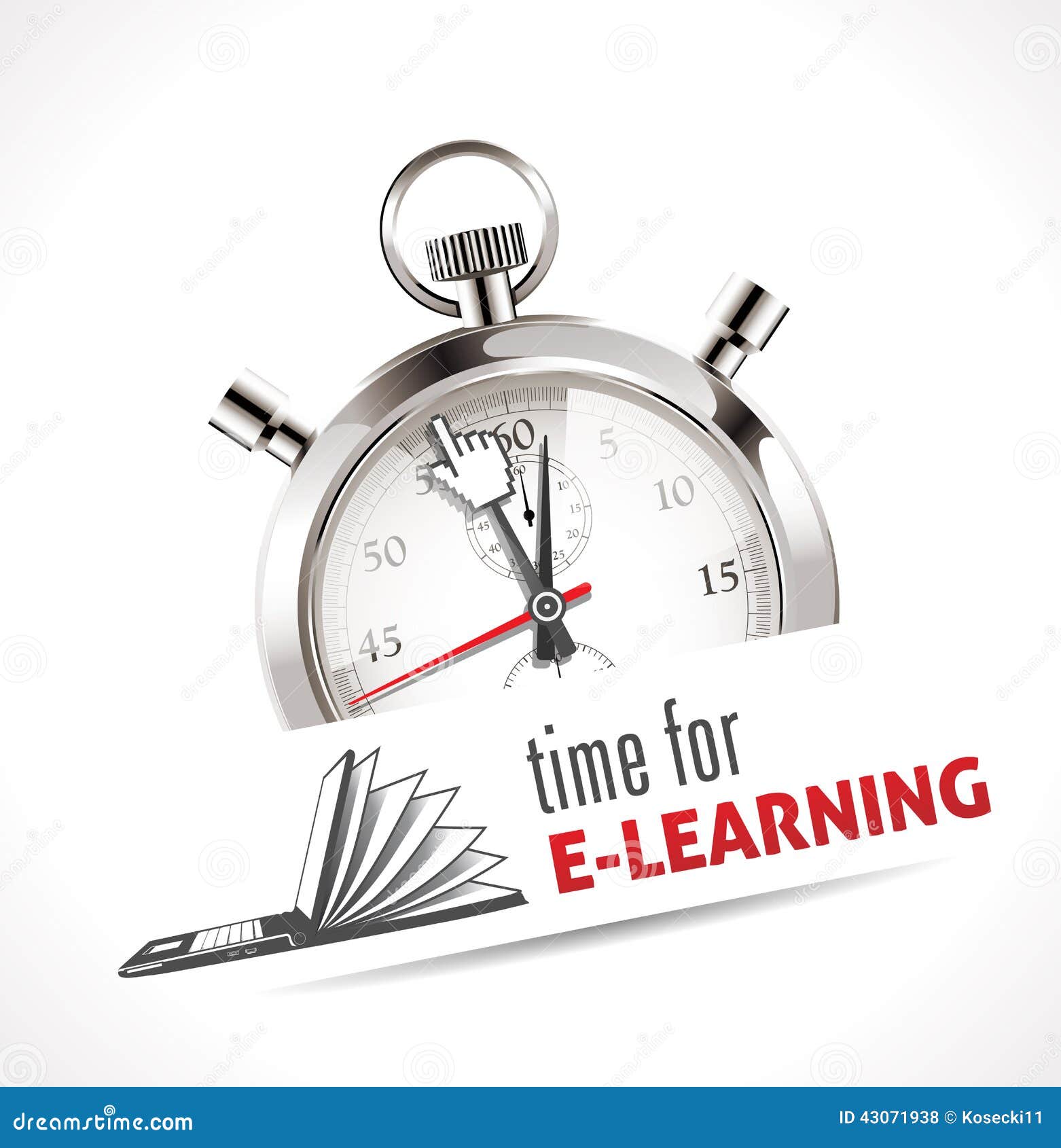 Stopwatch With Time Pie Chart. Countdown Timer, Timing Measurement ...