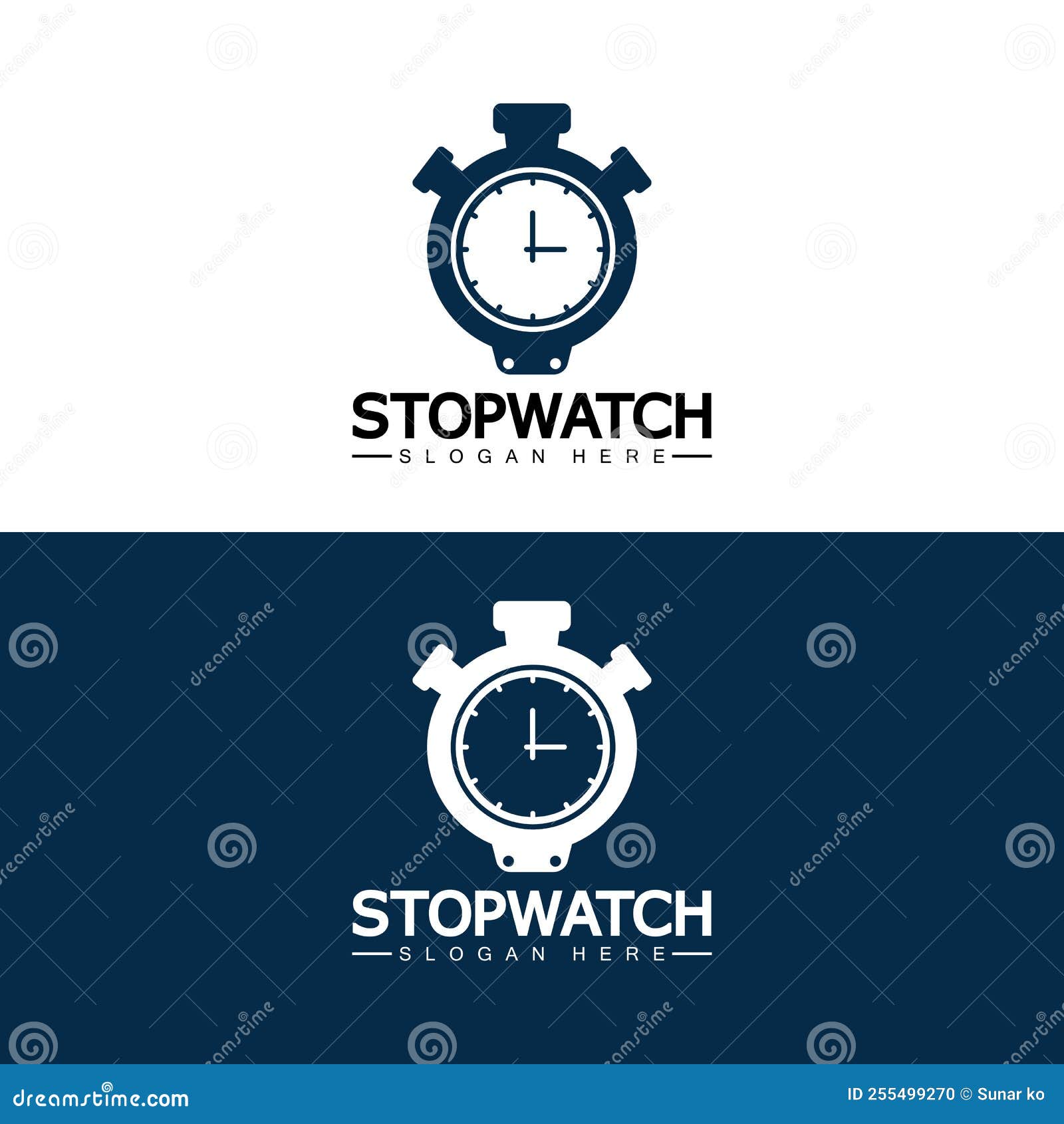 Stopwatch Timer Logo Design Vector Icon Symbol Illustration Template ...