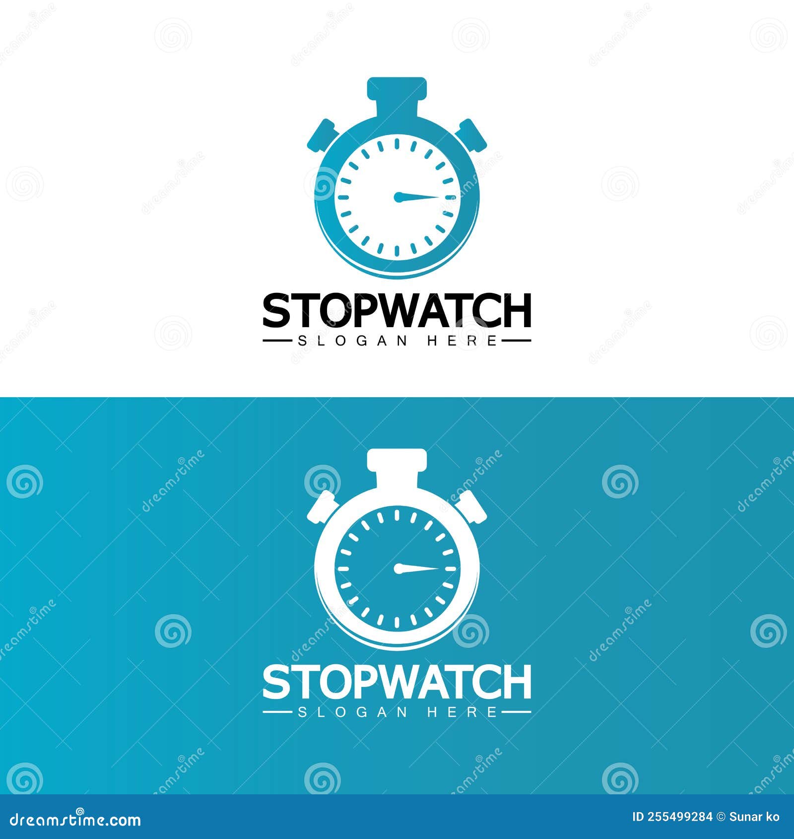 Stopwatch Timer Logo Design Vector Icon Symbol Illustration Template ...